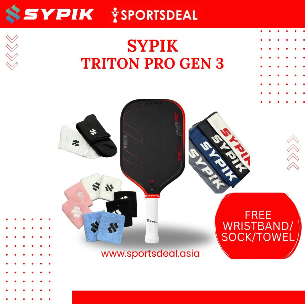 Sypik Triton Ultimate Pro Tour Gen 3 Pickleball Paddle (Includes 1 Fre ...